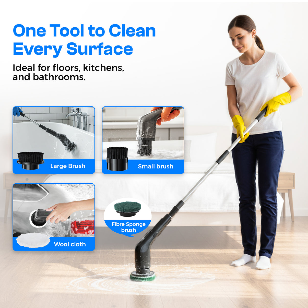 Buy Cordless Electric Spin Scrubber for Deep Clean – DoubleWave